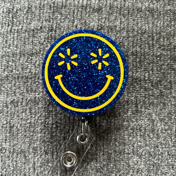 Handmade | Accessories | Walmart Smiley Face Retractable Name Badge ...